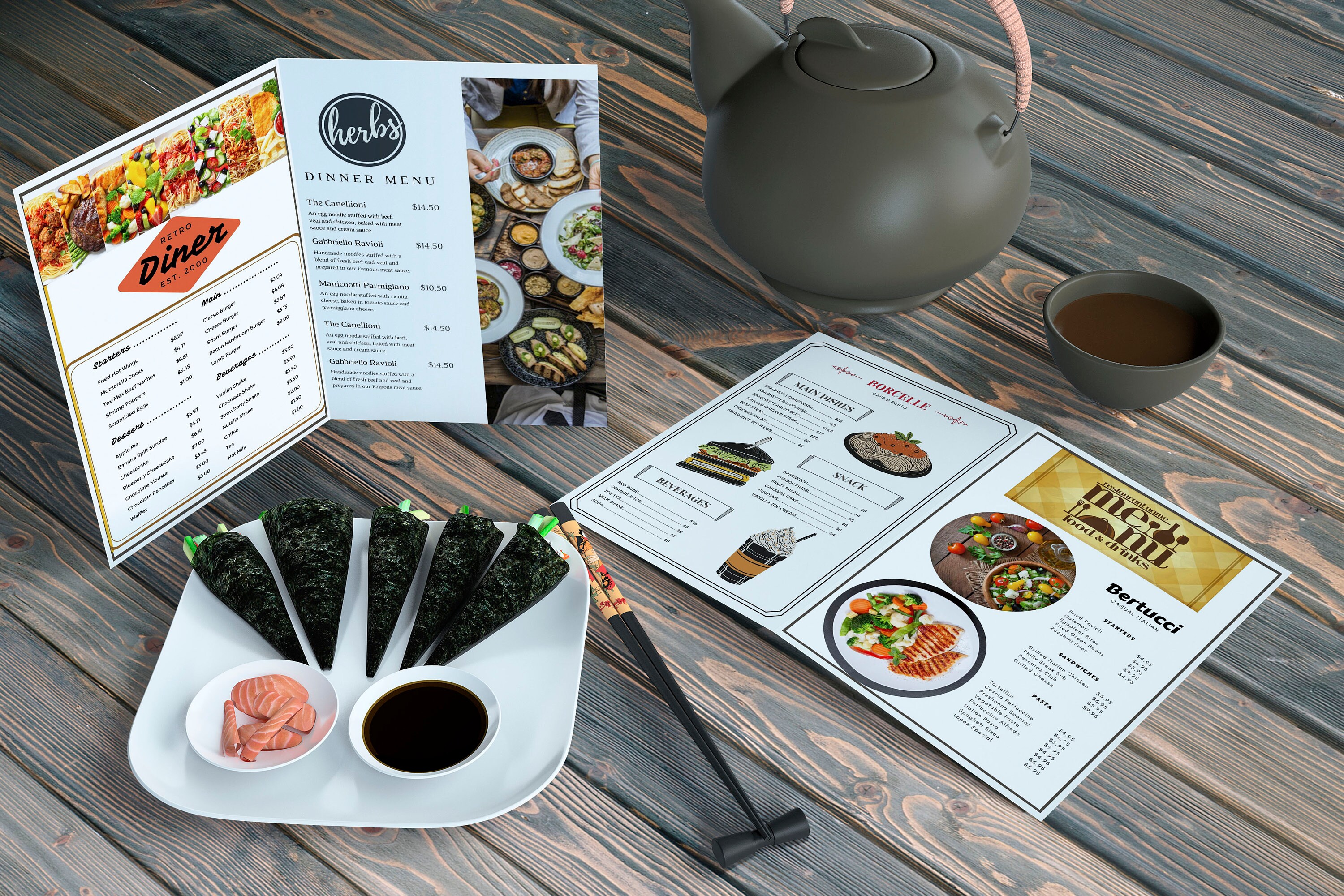 Food Menu Flyer Template,restaurant Flyer Template,printable Editable ...