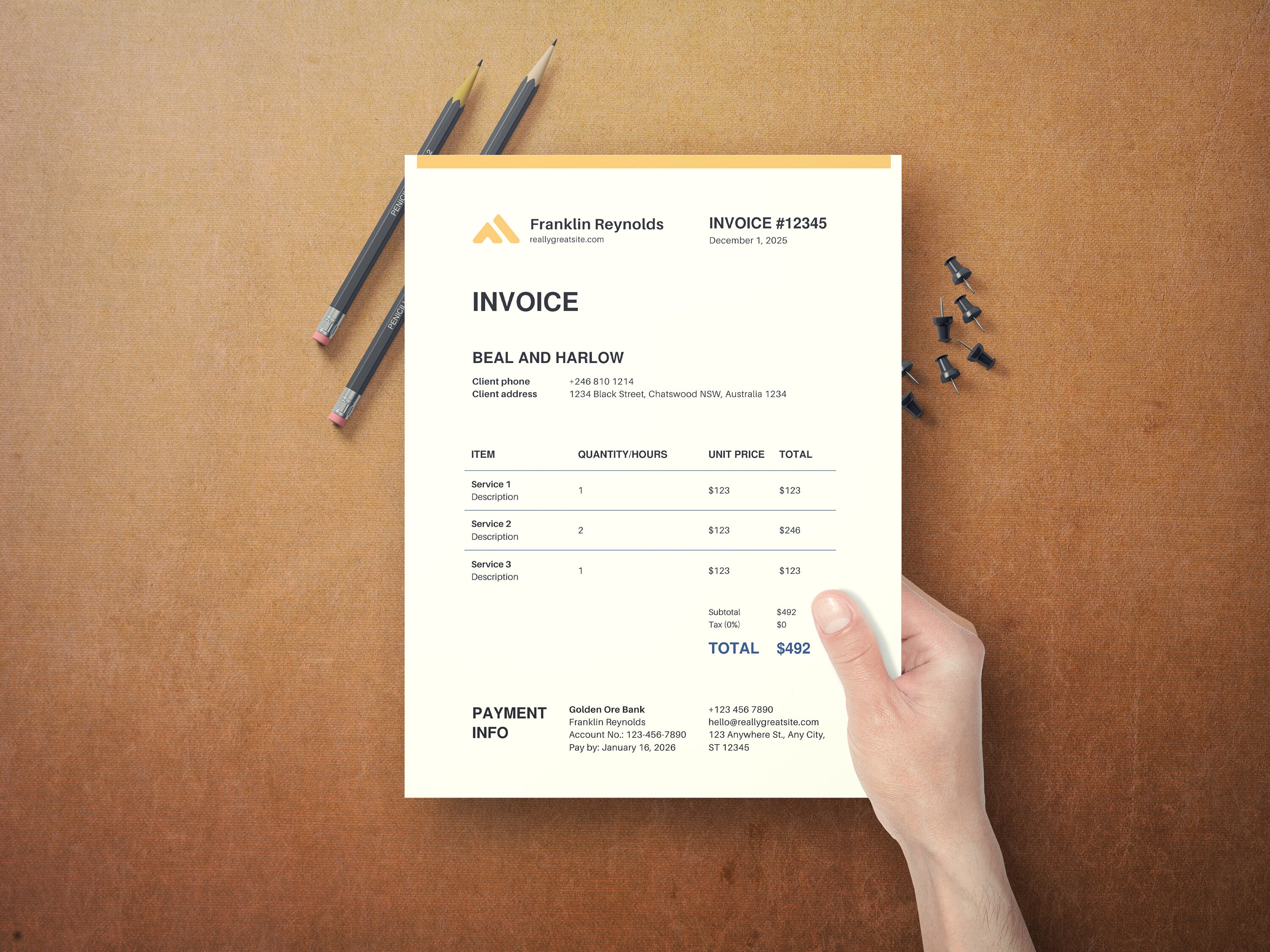 Digital Invoice,invoice Form, Editable Invoice,printable Invoice,small ...