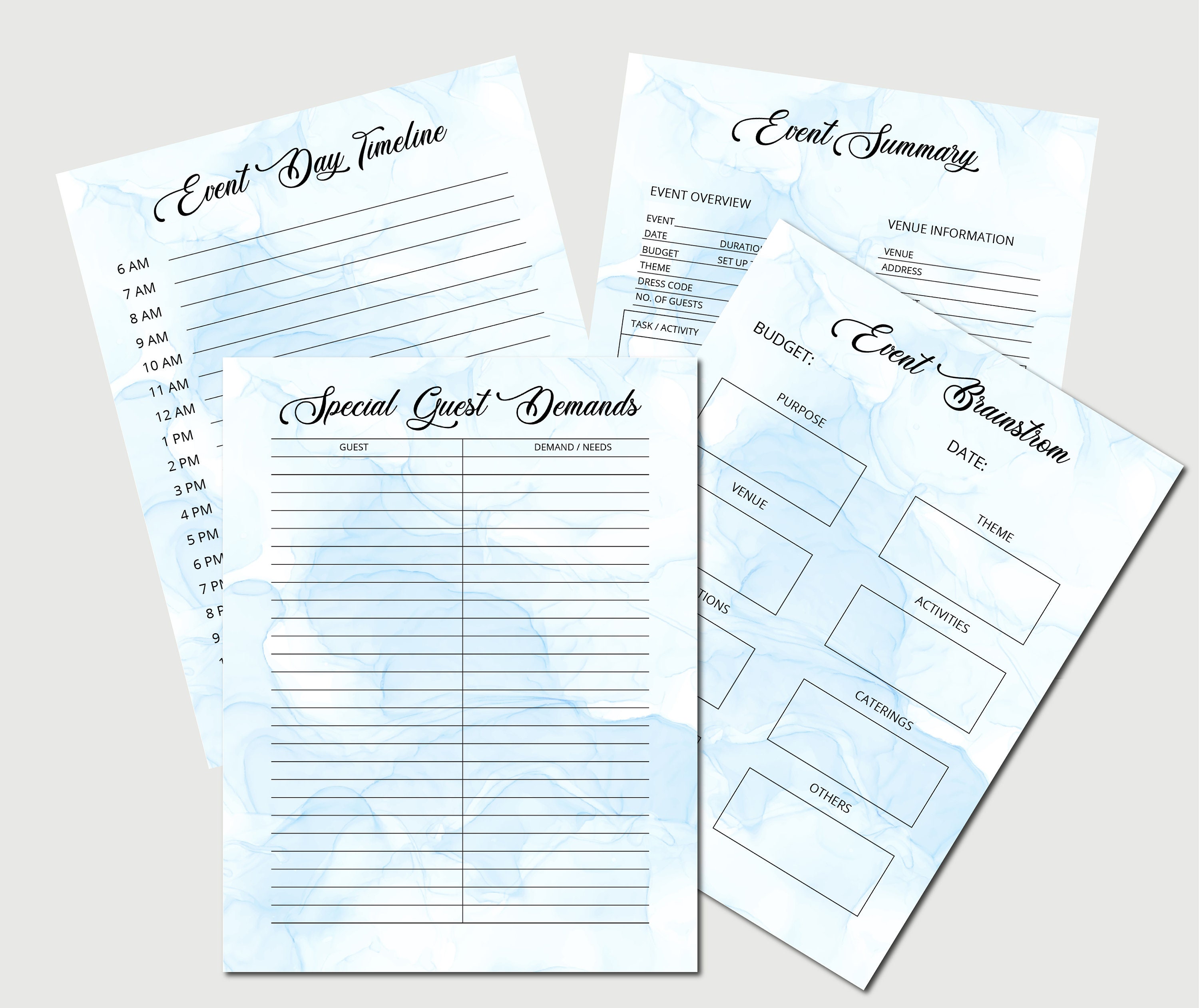 Event Planner Printable, Party Planner, Event Organizer,event Schedule ...
