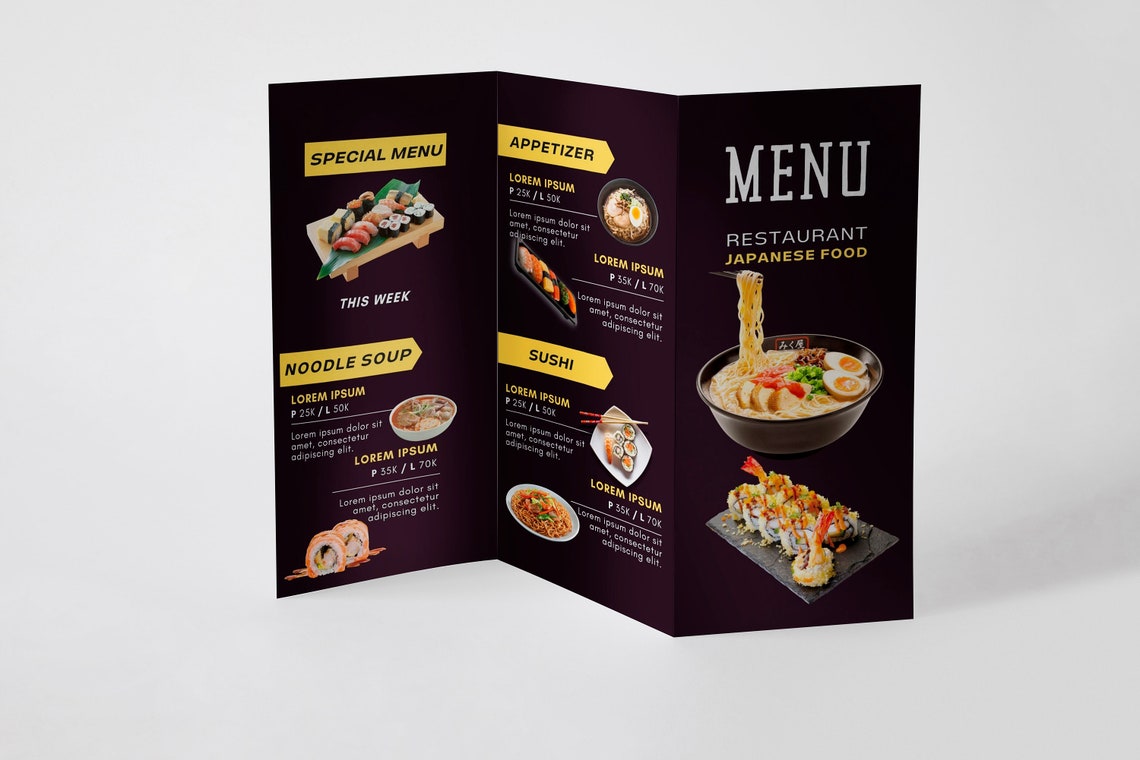 Food Trifold Brochure, Restaurant Brochure Design, Modern Food Shop ...