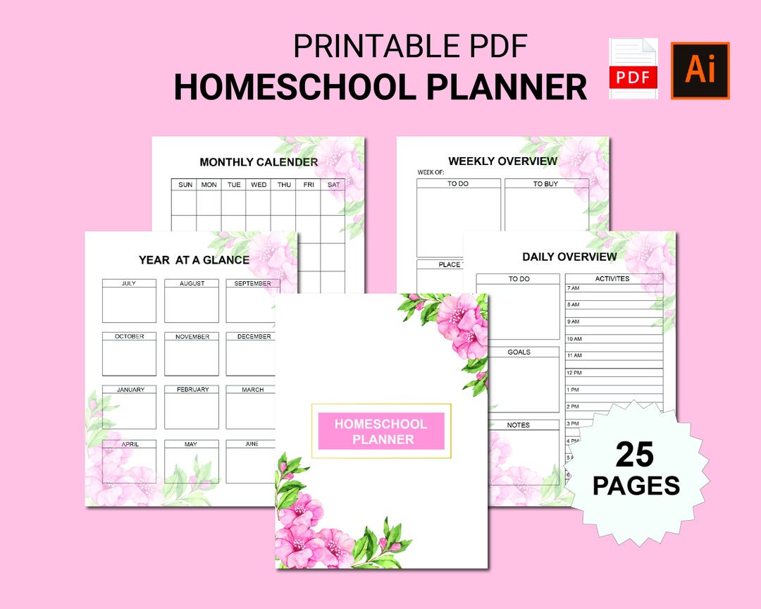 Homeschool Planner Printable Pages|homeschool Planning | Homeschool ...