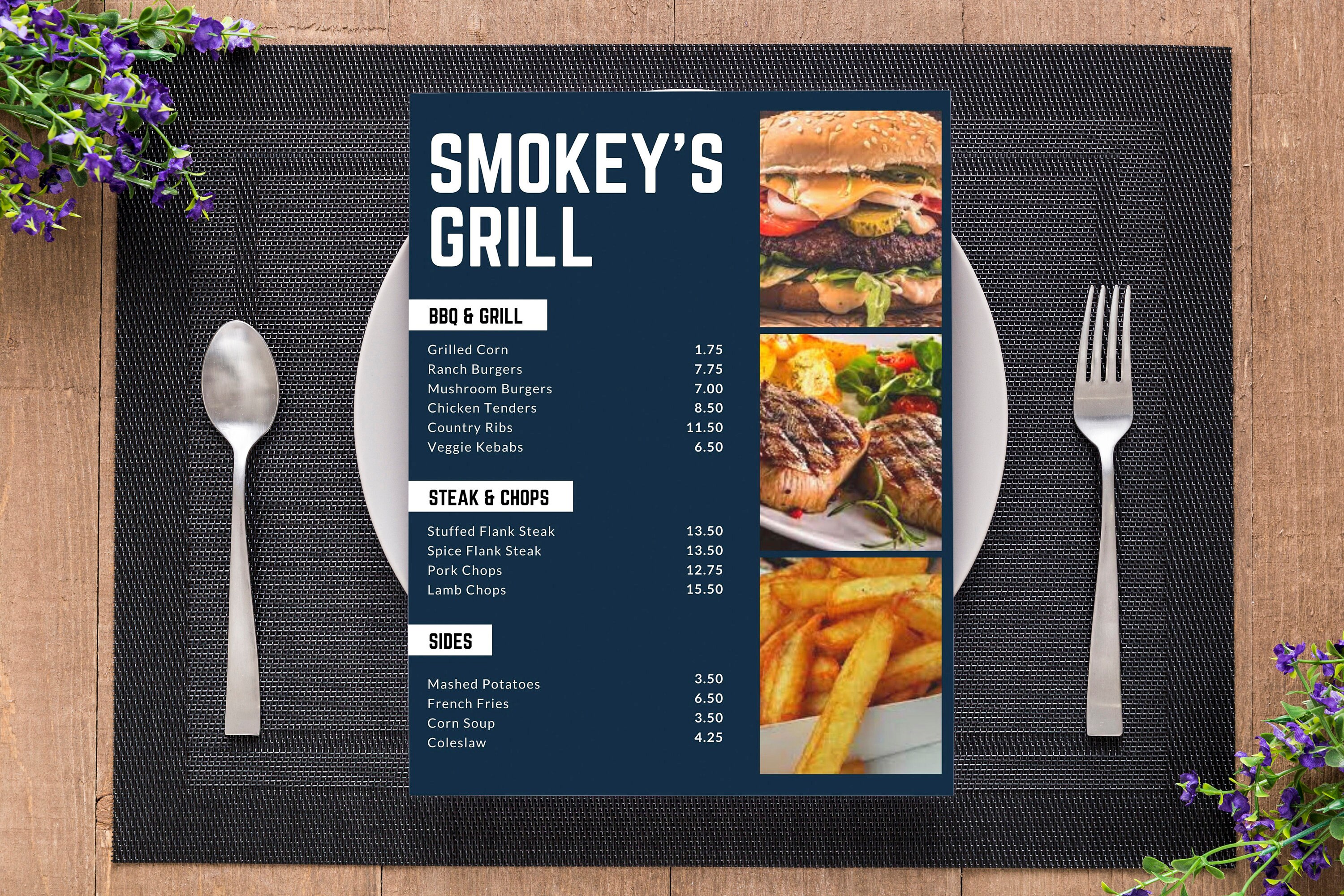 Editable Menu Template,food Menu Template,fast Food Restaurant Menu ...