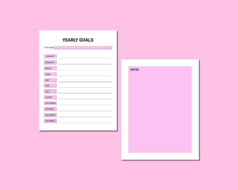 Goal Planner Bundle,goal Planner Printable,habit Tracker,financial Goal ...