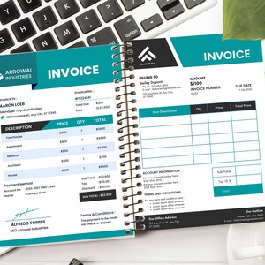 Editable Invoice Template , Modern Invoice ,minimalist Invoice,order ...