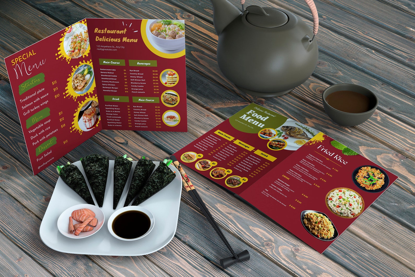Canva Editable Food Menu, Restaurant Menu Template, Restaurant Food ...