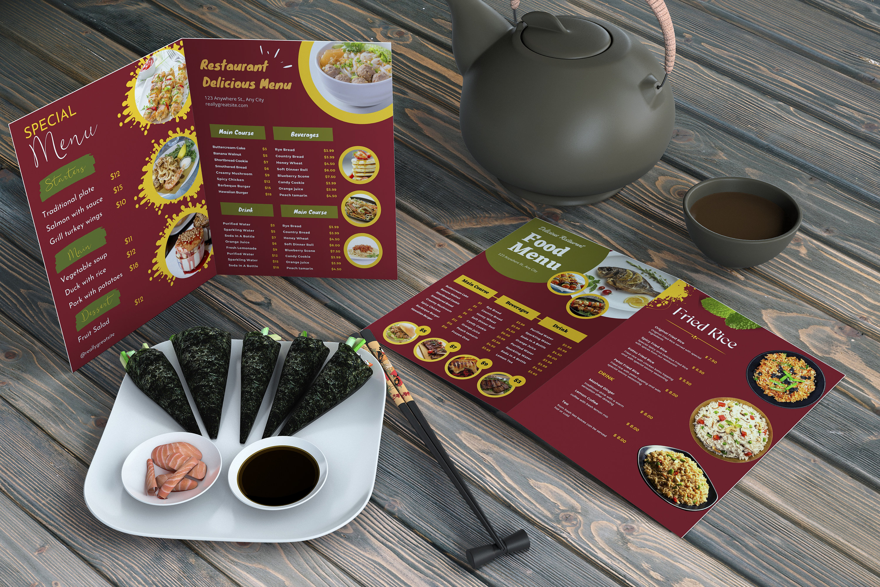 Canva Editable Food Menu, Restaurant Menu Template, Restaurant Food ...