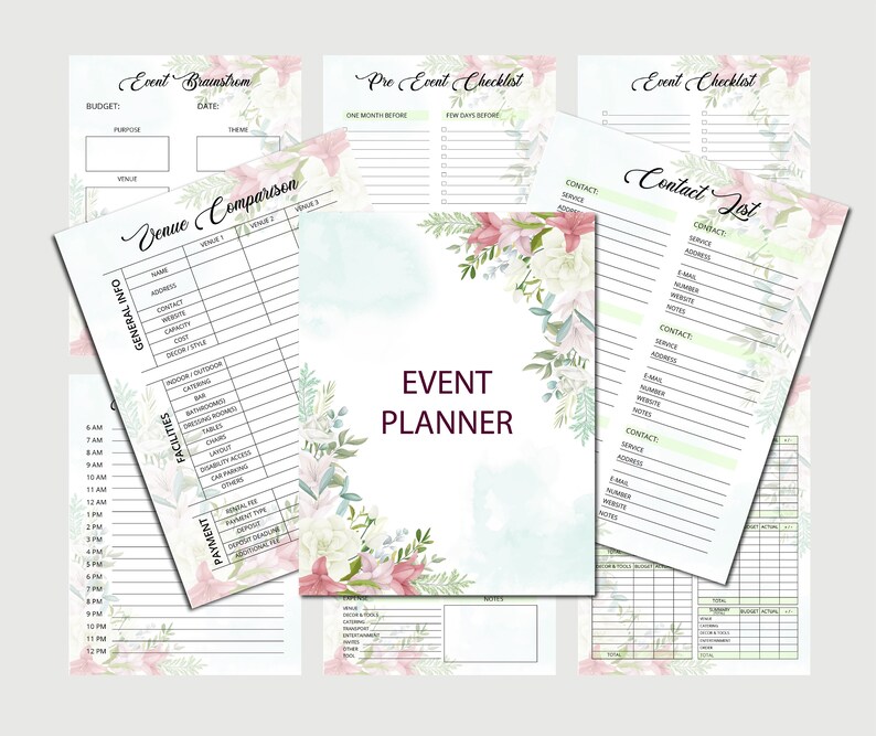 Event Planner Editable,party Planner,event Planner Printable,event ...