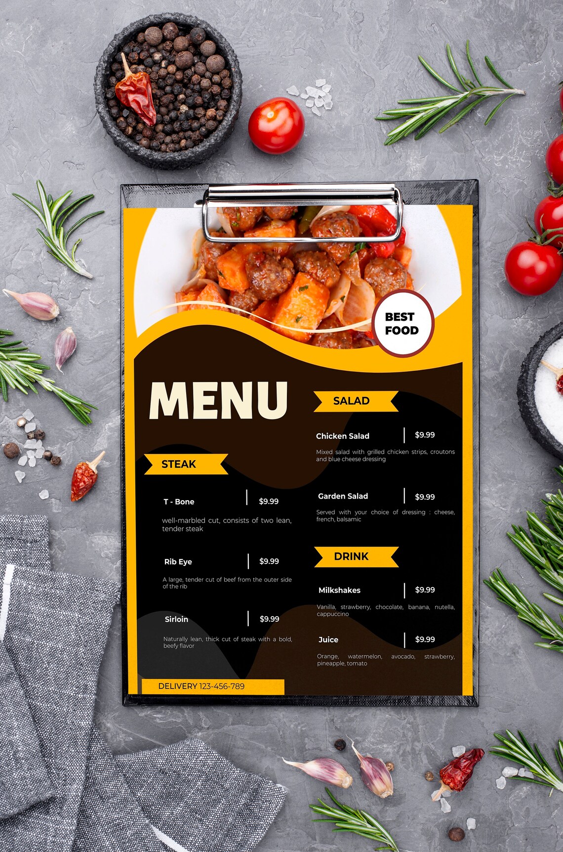 Custom Food Menu Flyer Template |restaurant Menu Template | Canva Food ...