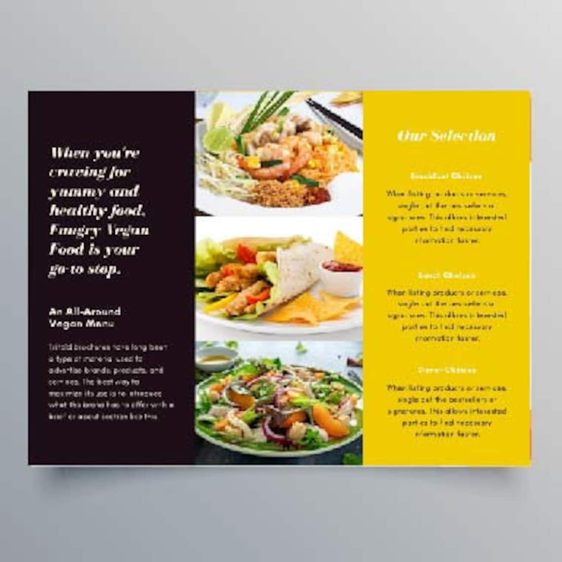 Food Trifold Brochure, Restaurant Brochure Design, Modern Food Shop ...