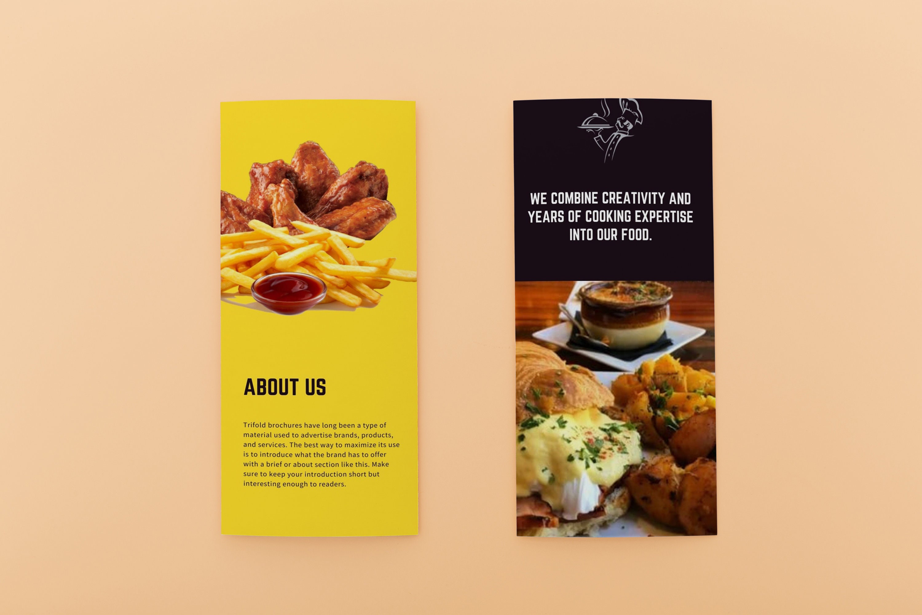 Food Trifold Brochure, Restaurant Brochure Design, Modern Food Shop ...