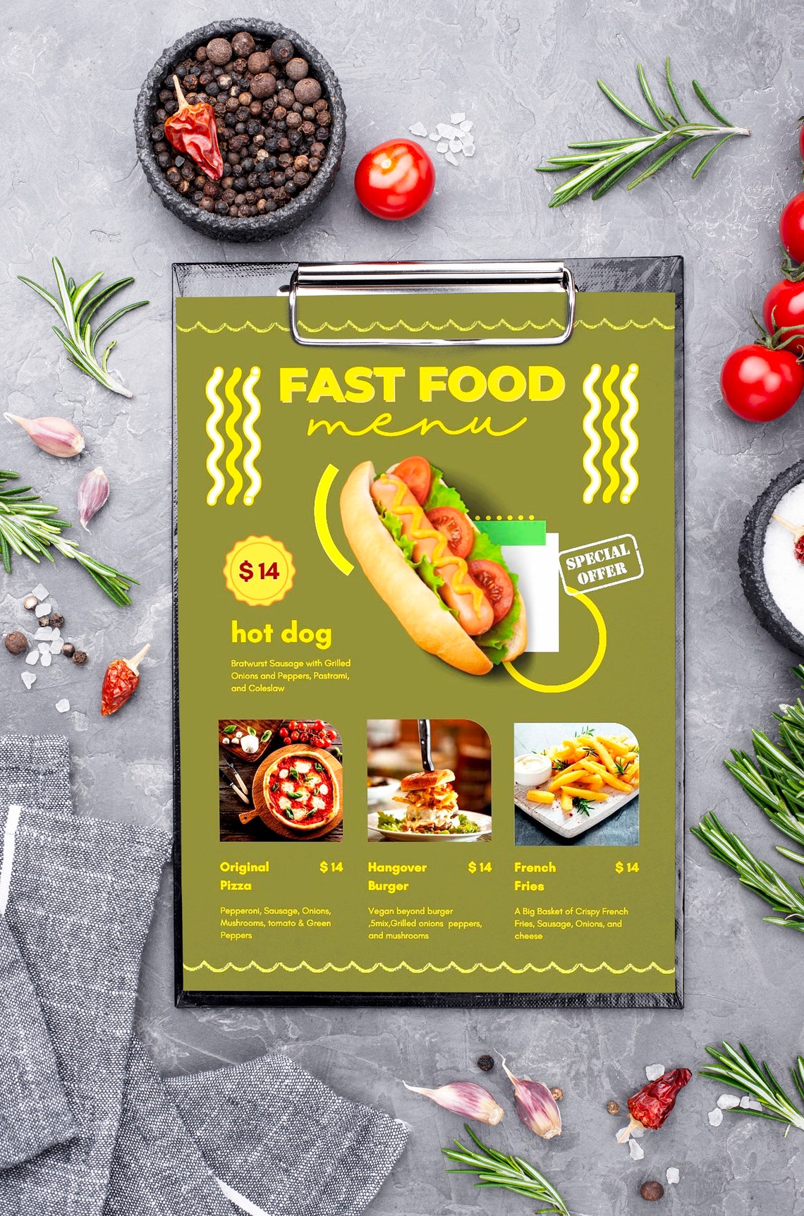 Simple Restaurant Menu Templatefood Truck Menu Template - Etsy
