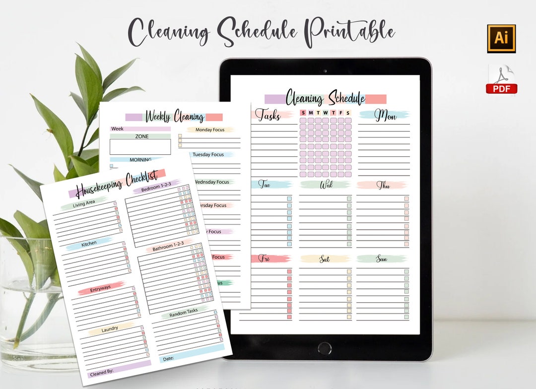 Cleaning Schedule, Weekly Cleaning, Housekeeping Checklist, Cleaning ...