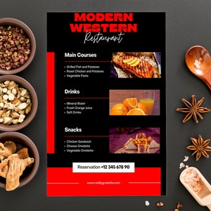 Simple Menu Template,restaurant Food Menu, Business Menu Template ...