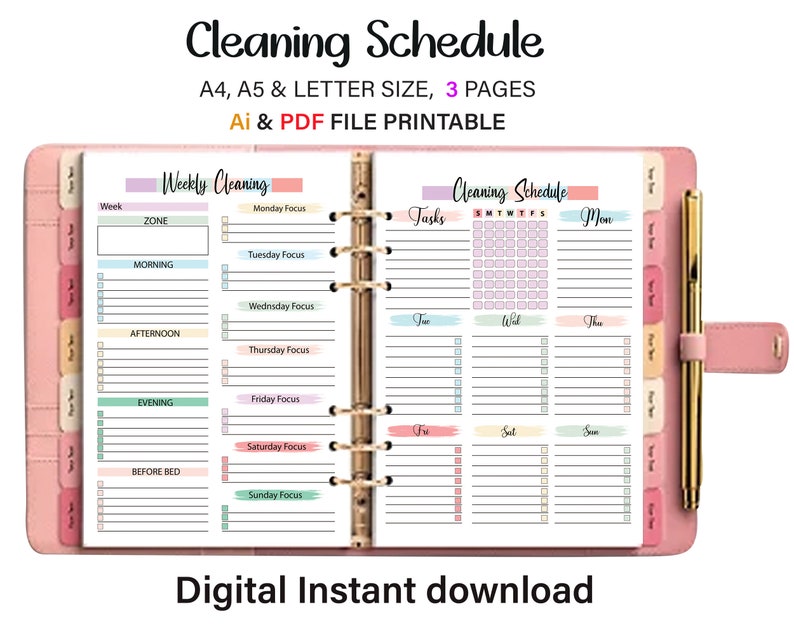 Cleaning Schedule, Weekly Cleaning, Housekeeping Checklist, Cleaning ...
