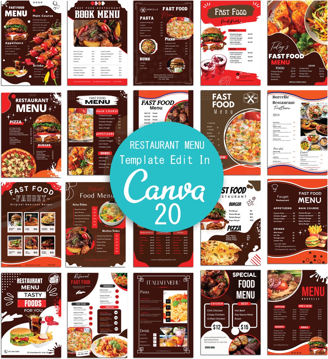 Restaurant Menu Template,food Menu Template, Cafe Menu, Menu Design ...