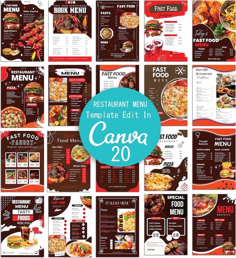 Restaurant Menu Template,food Menu Template, Cafe Menu, Menu Design ...