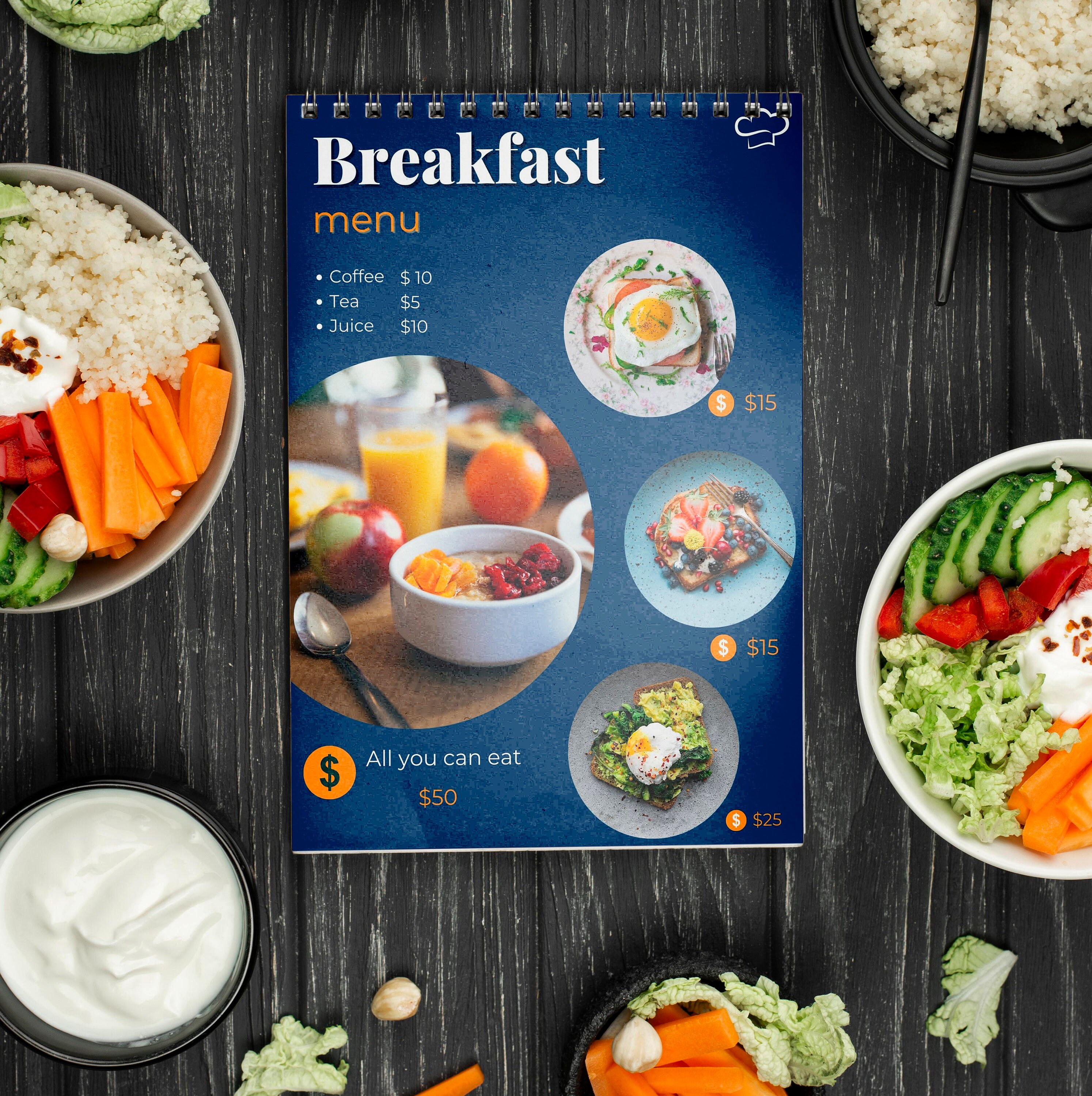 Canva Editable Restaurant Menu,menu Flyer Template, Menu Design, Food ...