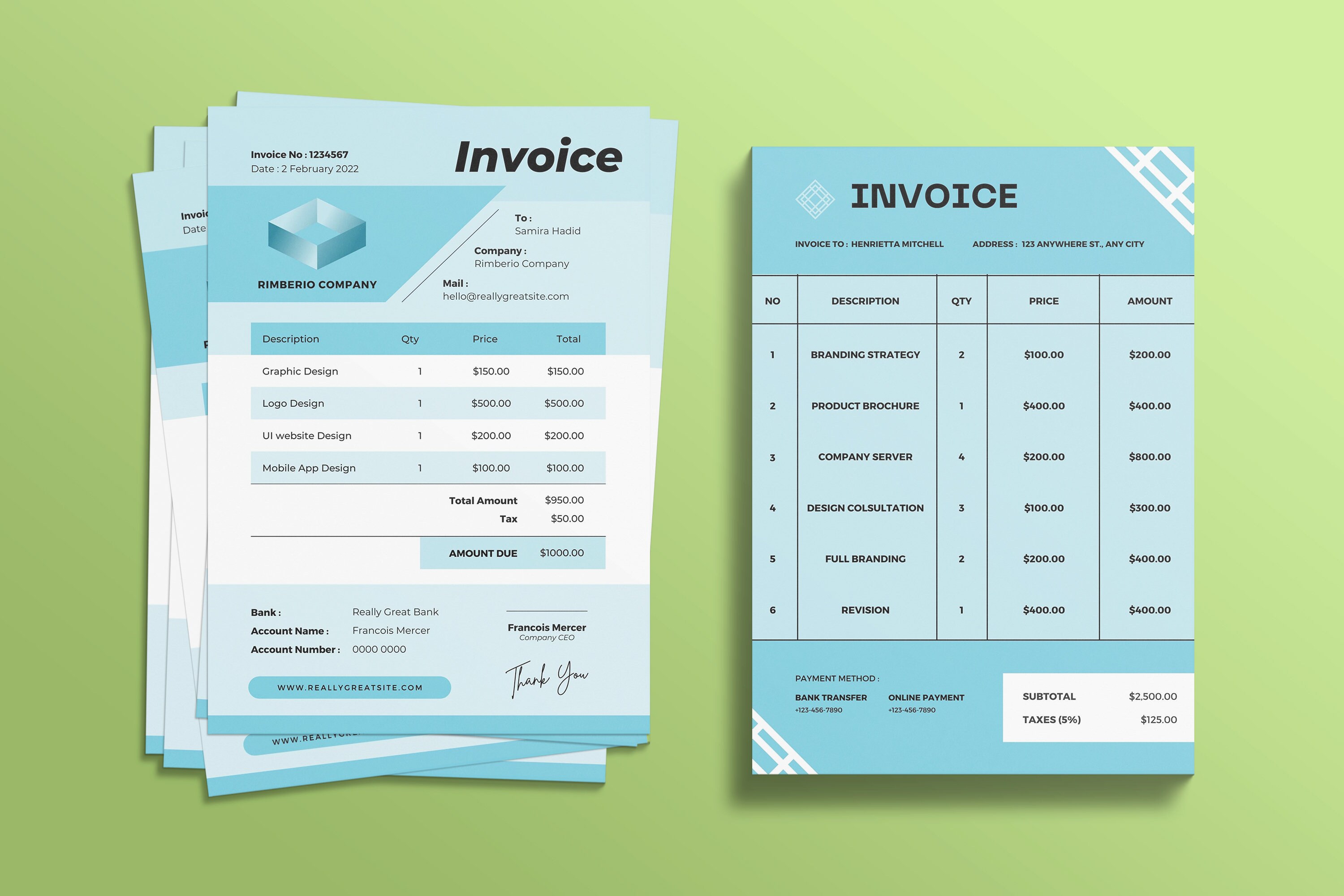 Editable INVOICE Template, Printable Invoice Form, Business Invoice ...