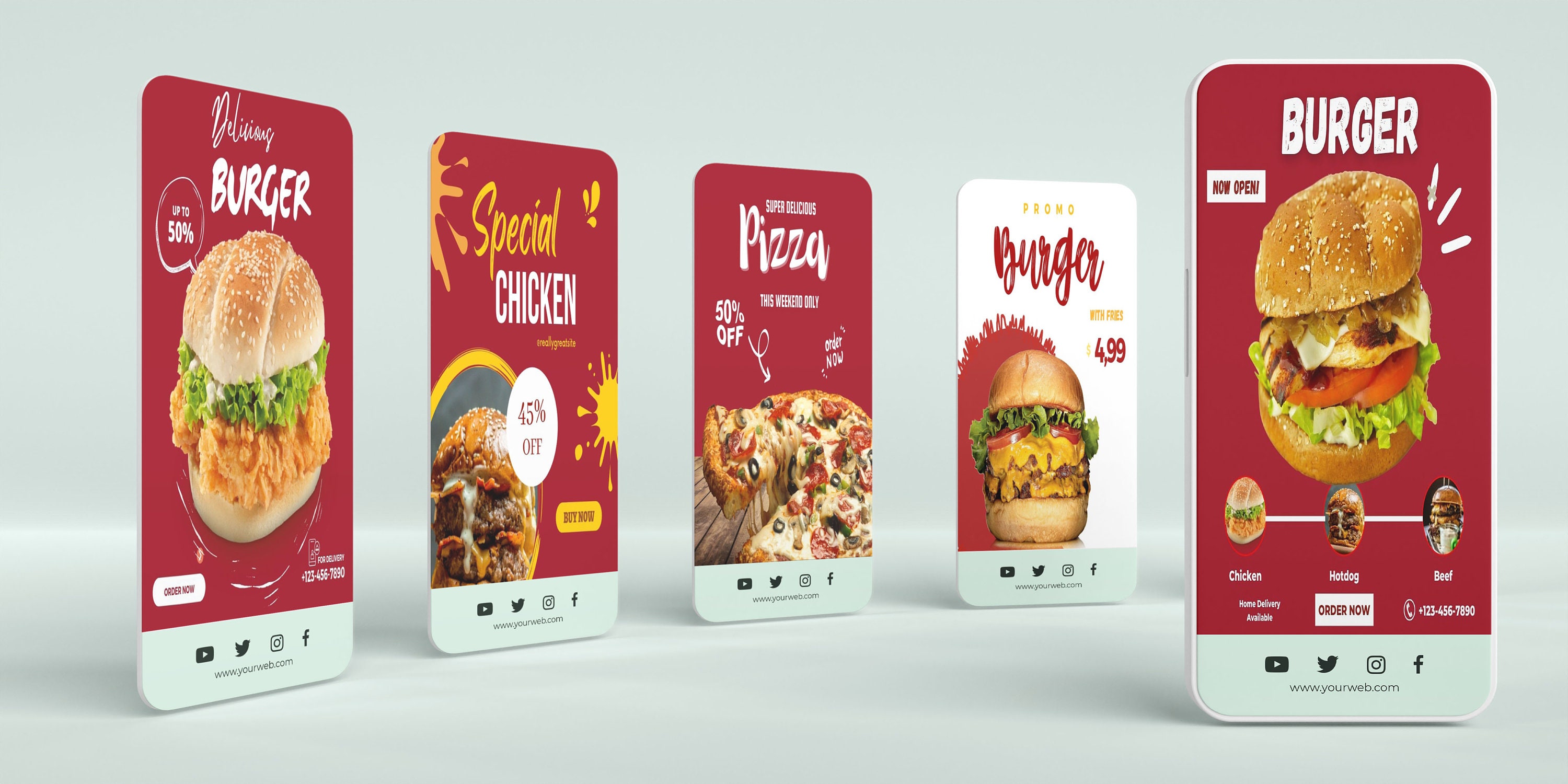 Food Blogger Instagram Templates,social Media Templates,foodie Canva ...