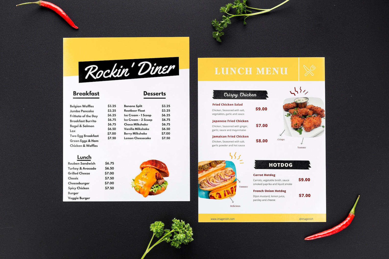 Restaurant Custom Menu Template , Canva Editable Menu Template, Food ...