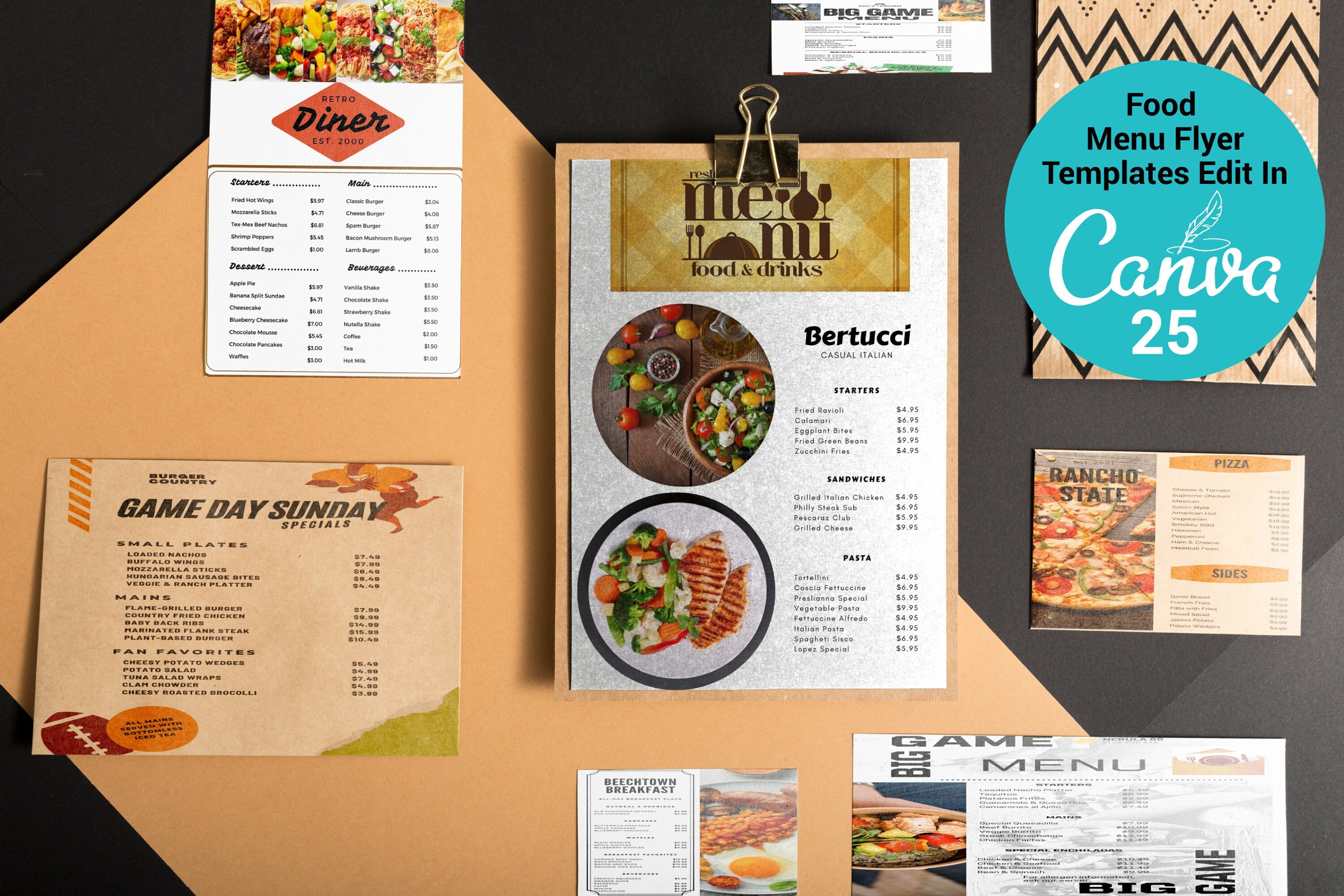 Food Menu Flyer Template,restaurant Flyer Template,printable Editable ...