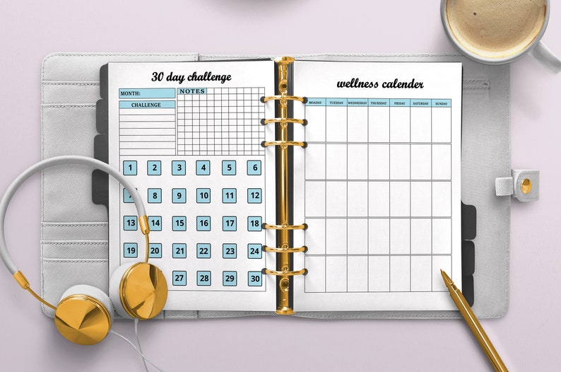 Wellness Planner Printable, Self Care Planner, Selfcare Journal Tracker ...