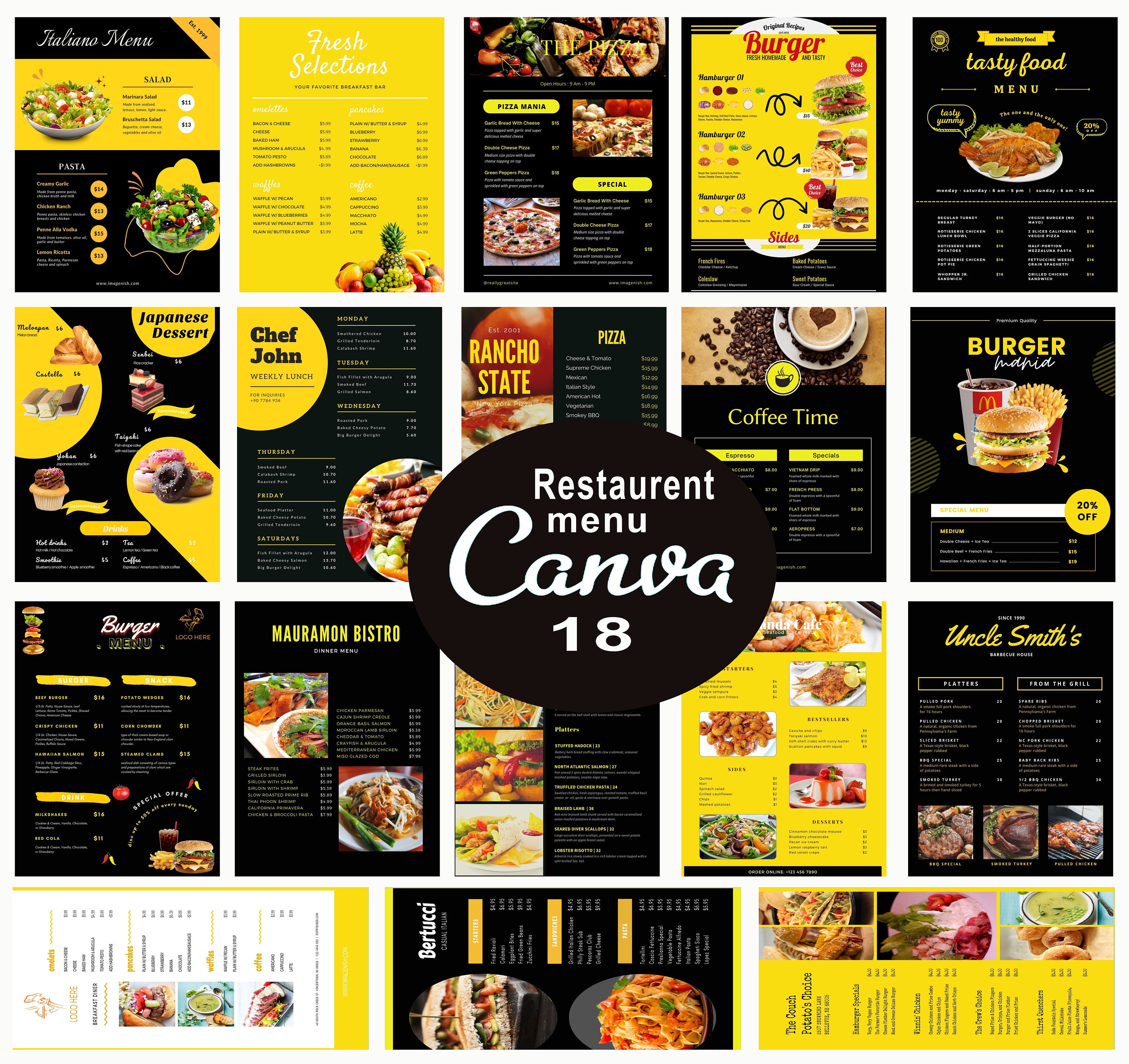 Digital Restaurant Menu Flyer Template Food Menu Flyer Template ...