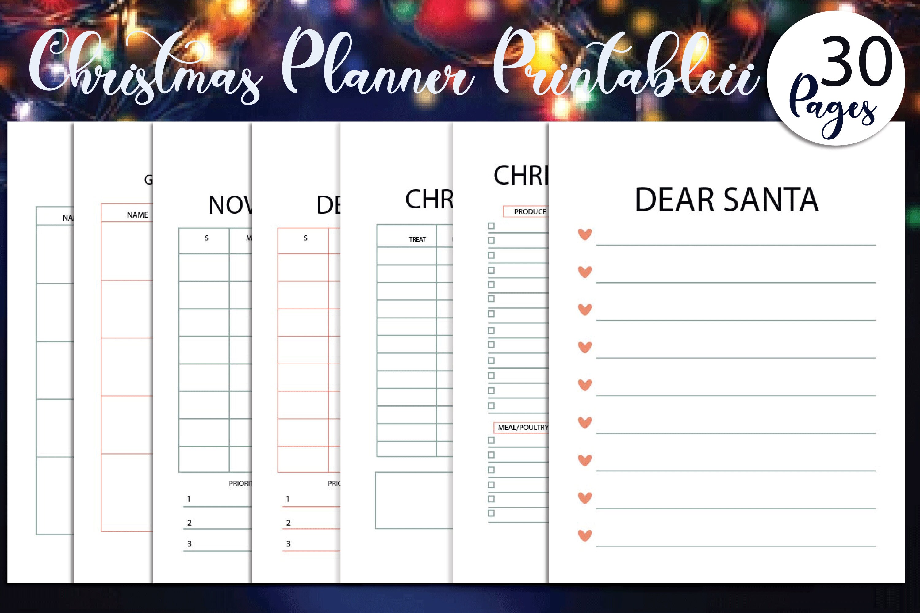 Christmas Planner, Christmas Planner Notebook, Holiday Planner ...