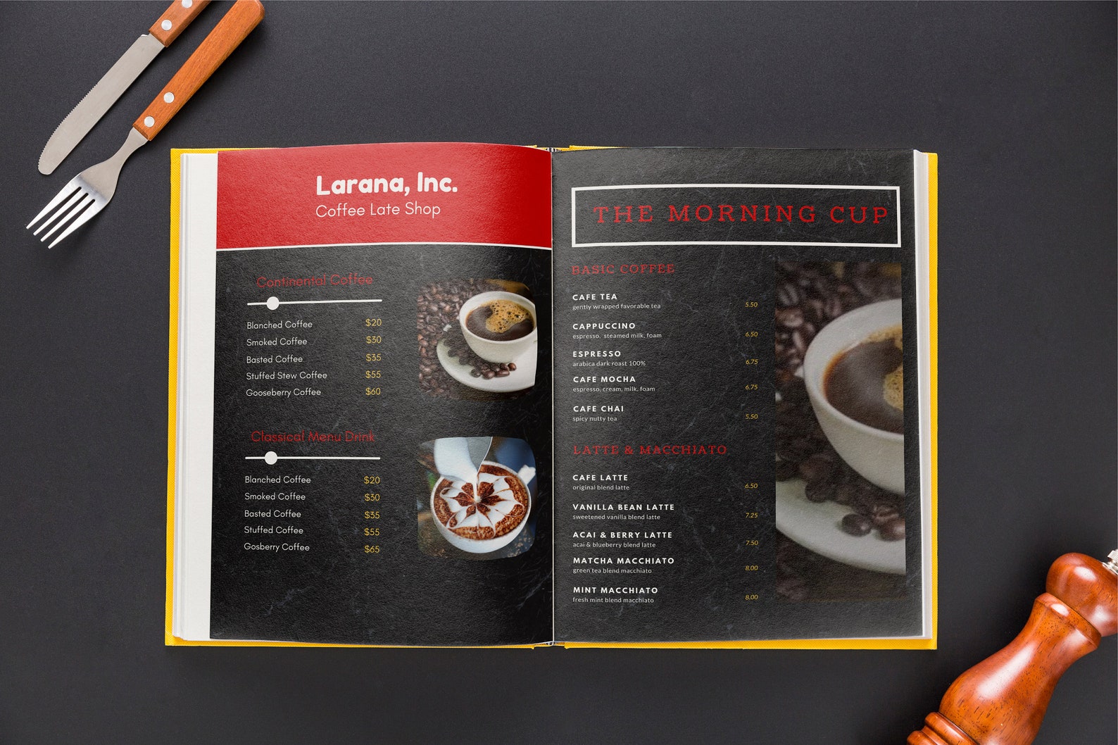 Editable Restaurant Food Menu - Elegant Restaurant Menu - Simple Menu ...