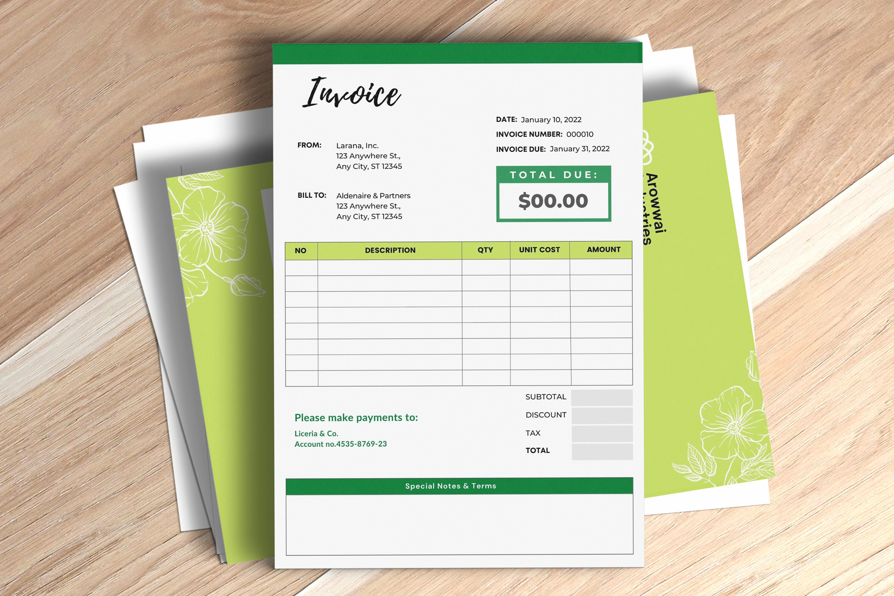 Invoice Template Download,simple Invoice,editable Invoice,digital ...