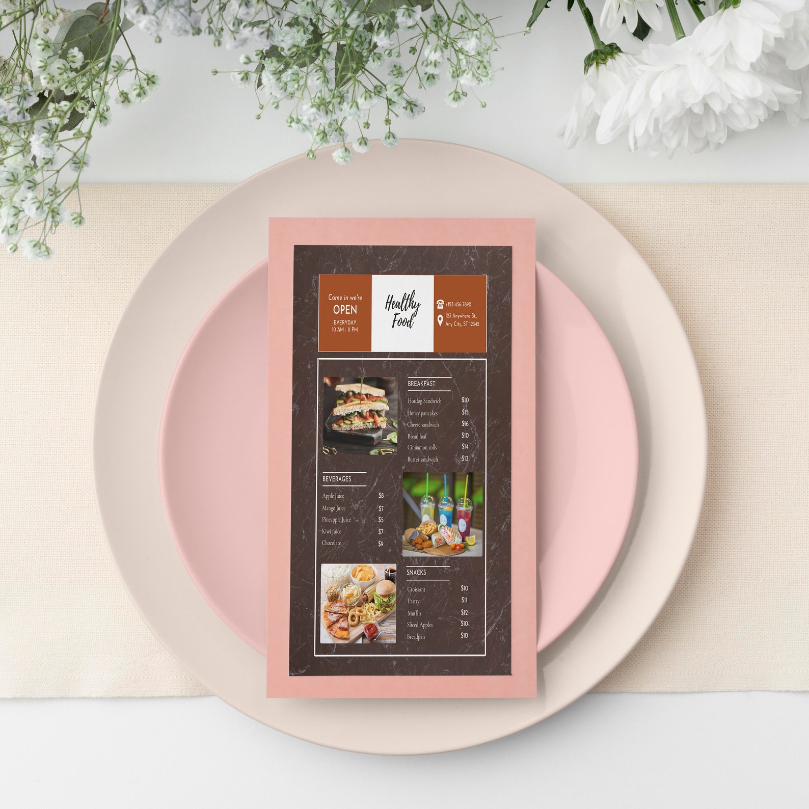 Simple Restaurant Menu Template - Food Menu Flyer Template - Cocktail ...