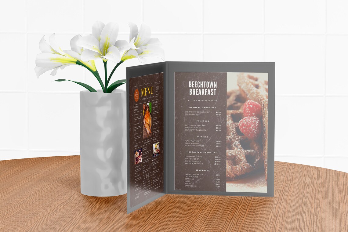 Simple Restaurant Menu Template - Food Menu Flyer Template - Cocktail ...