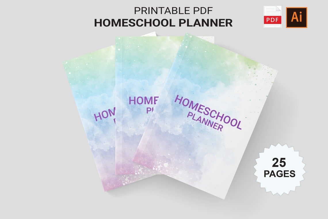 Homeschool Planner Printable Homeschooling Academic Planner Study ...
