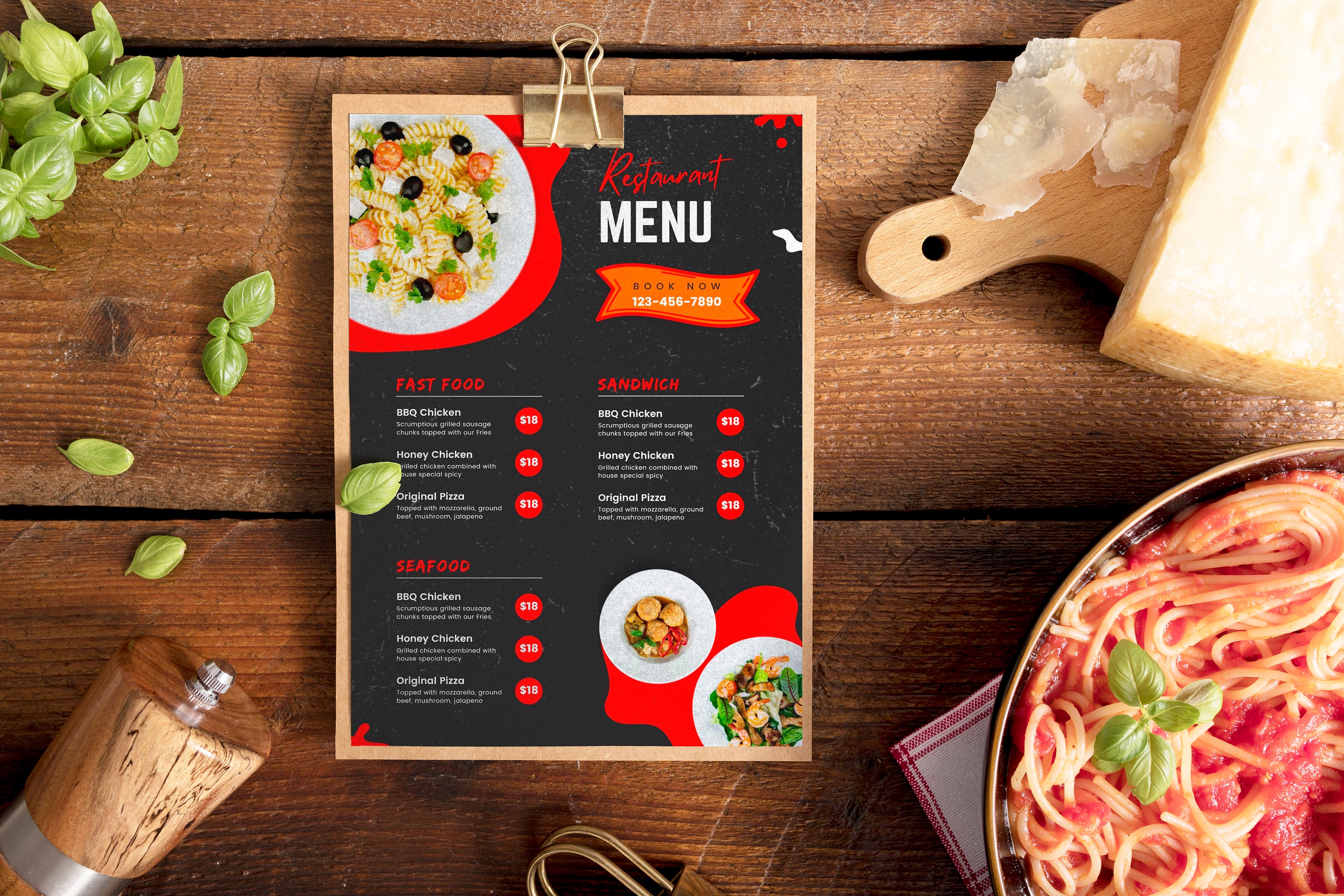 Food and Drink Menu Template, Restaurant Menu , Printable Food Menu ...