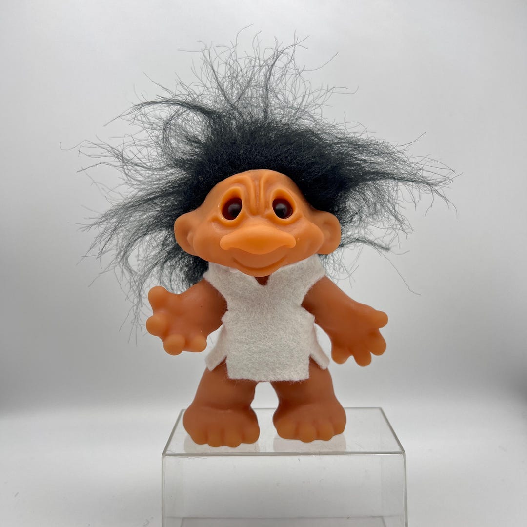 Vintage DAM Playmate Little Sister Troll Doll Made in Denmark Big Nose ...