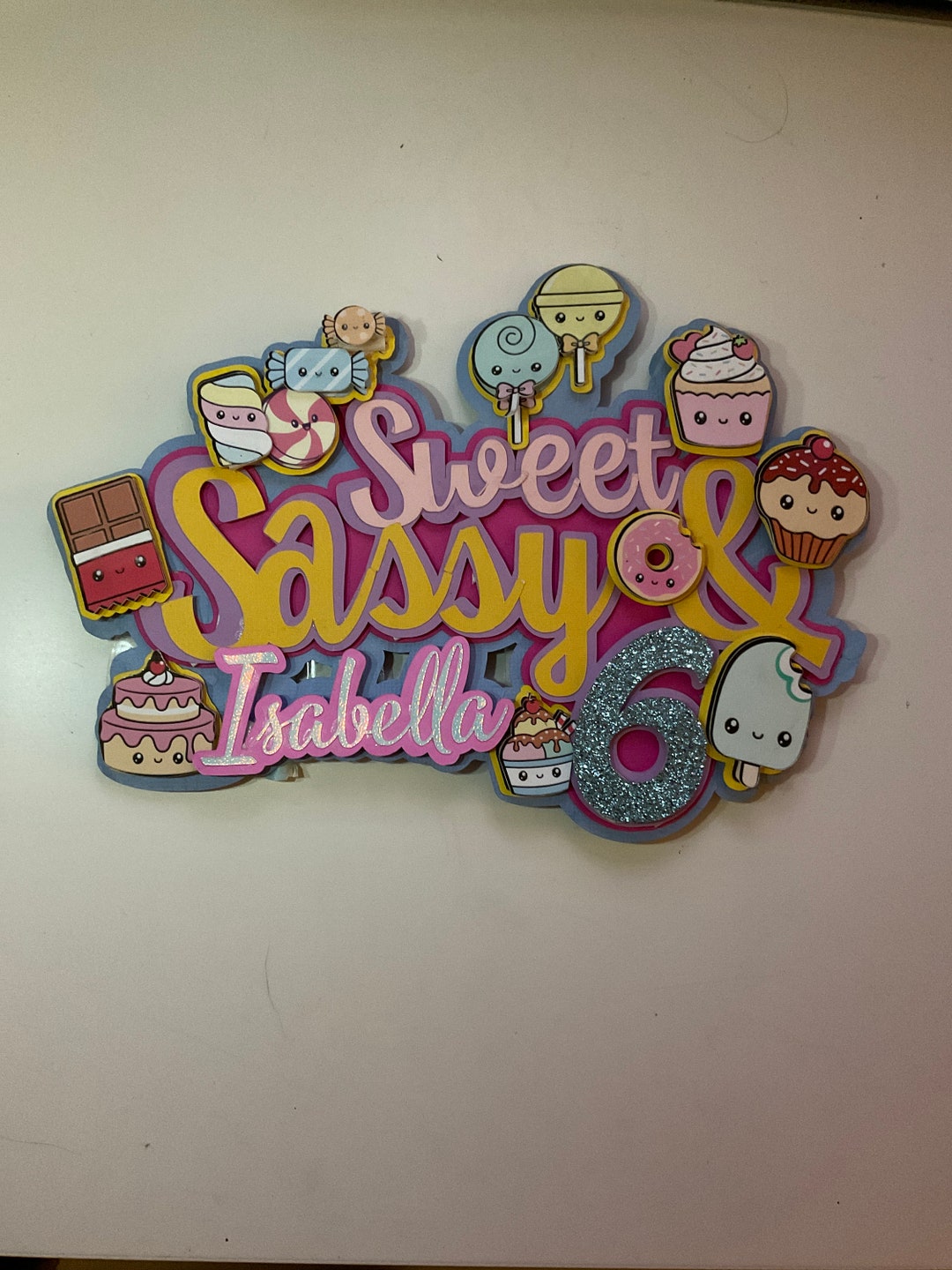 Sweet Sassy & Six Cake Topper - Etsy