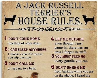 Jack Russell Terrier Metal Sign - Etsy