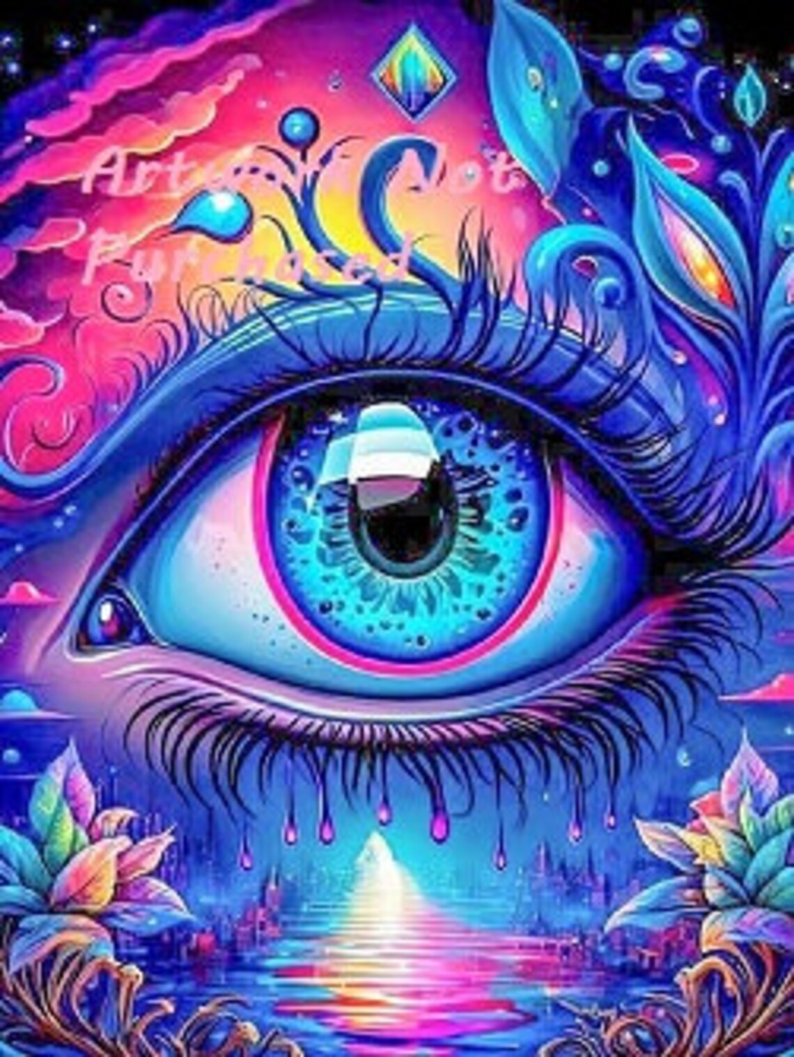 Printable Eye With Rose Tattoo 5 Designs Digital File Downloads Custom ...