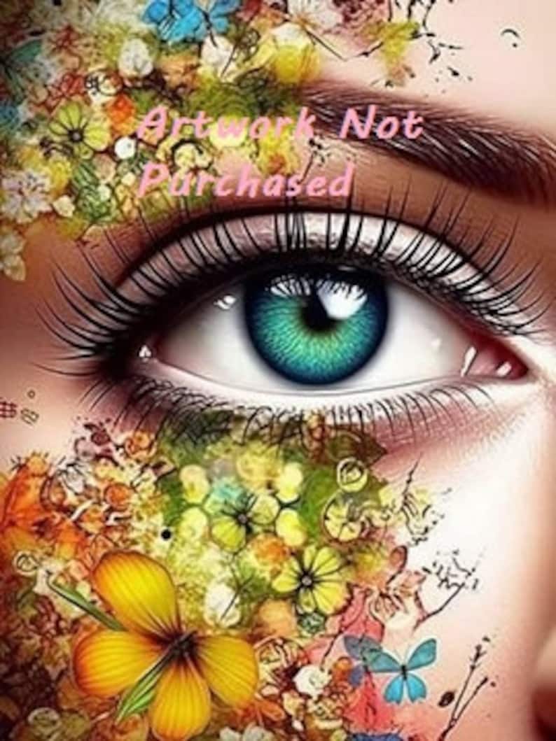 Printable Eye With Rose Tattoo 5 Designs Digital File Downloads Custom ...