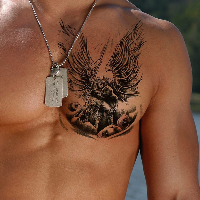 Chest Tattoo - Etsy
