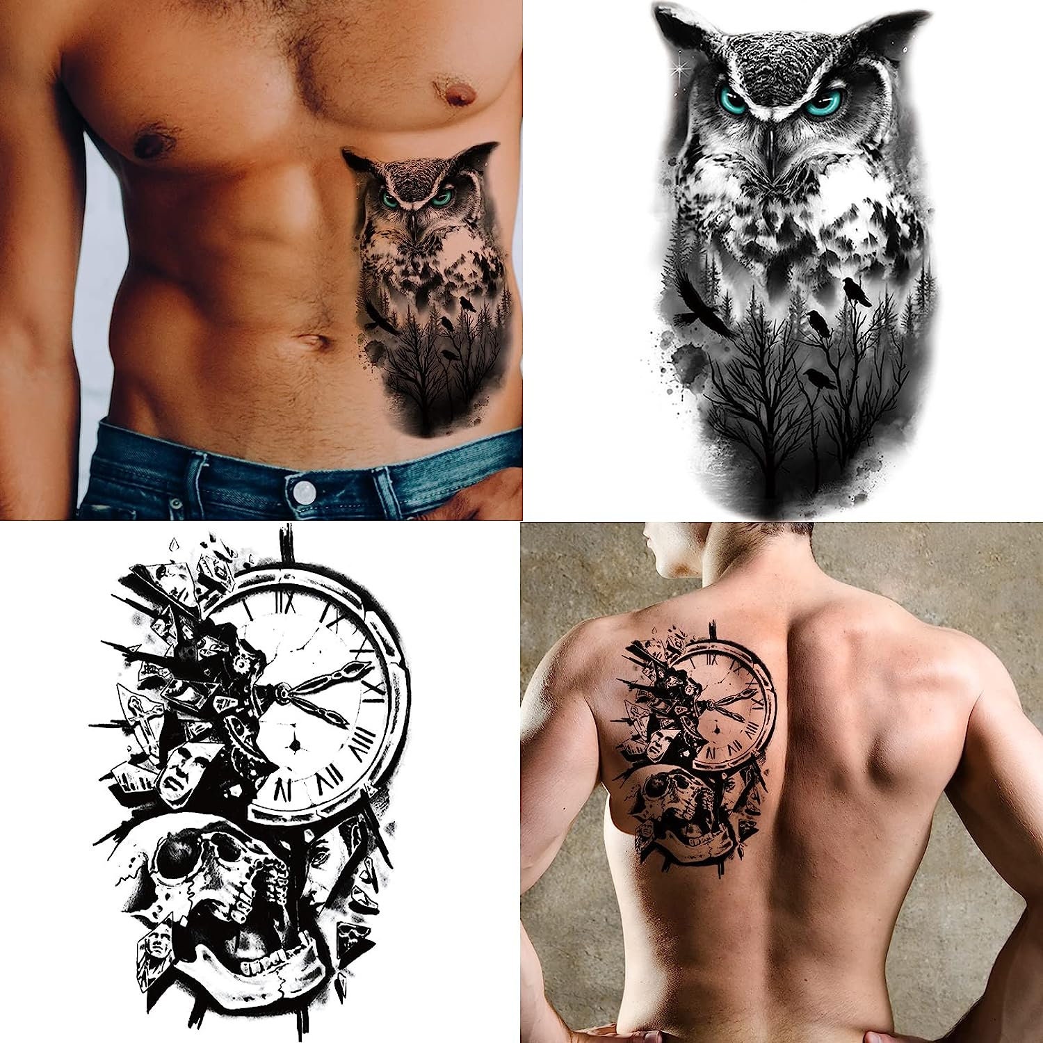 62 Sheets Mixed Sizes Temporary Tattoos. Over 160 Beautifully Designed ...