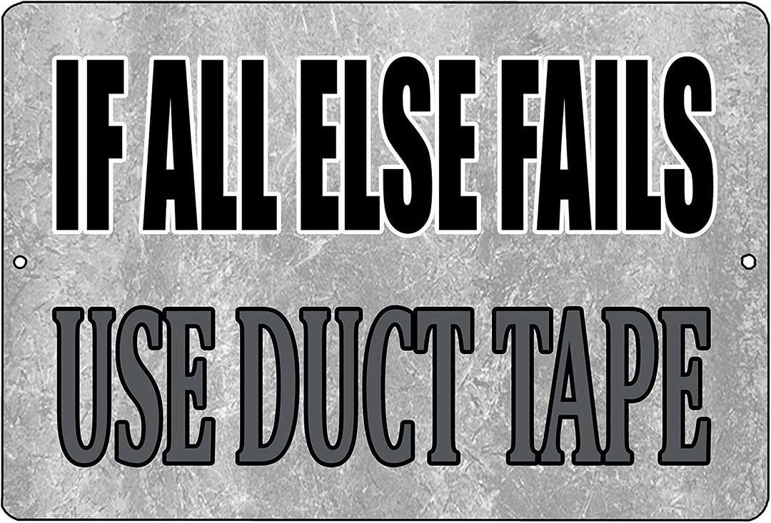Duct Tape Vintage Metal Sign | Funny Man Cave Garage Decor - Etsy