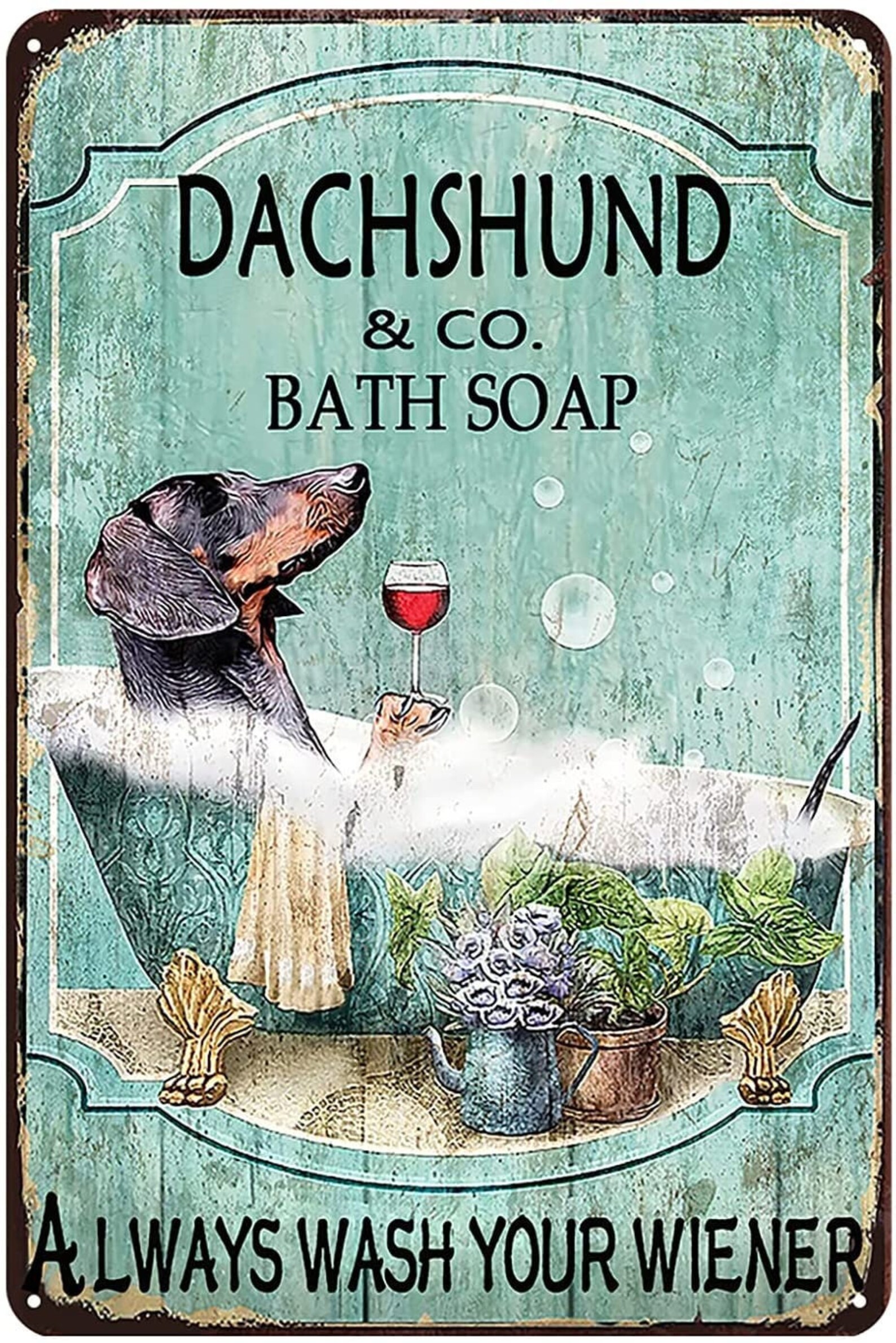 Dachshund & Co. Bath Soap Wash Your Wiener Retro Style Metal - Etsy