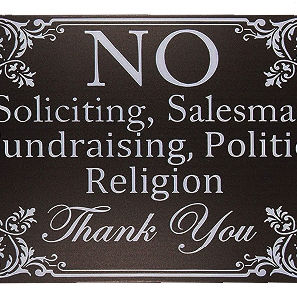 No Political Soliciting Signs - Etsy