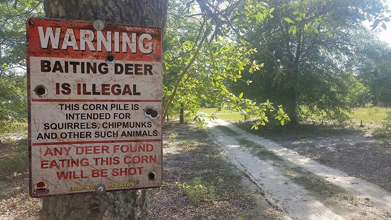 Warning Baiting Deer is Illegal Vintage Retro Metal Tin Sign for Home ...