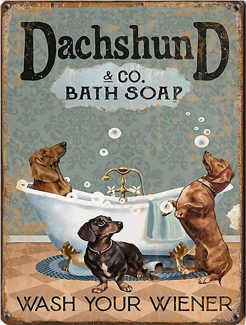 Dachshund & Co. Bath Soap Wash Your Wiener Retro Style Metal - Etsy