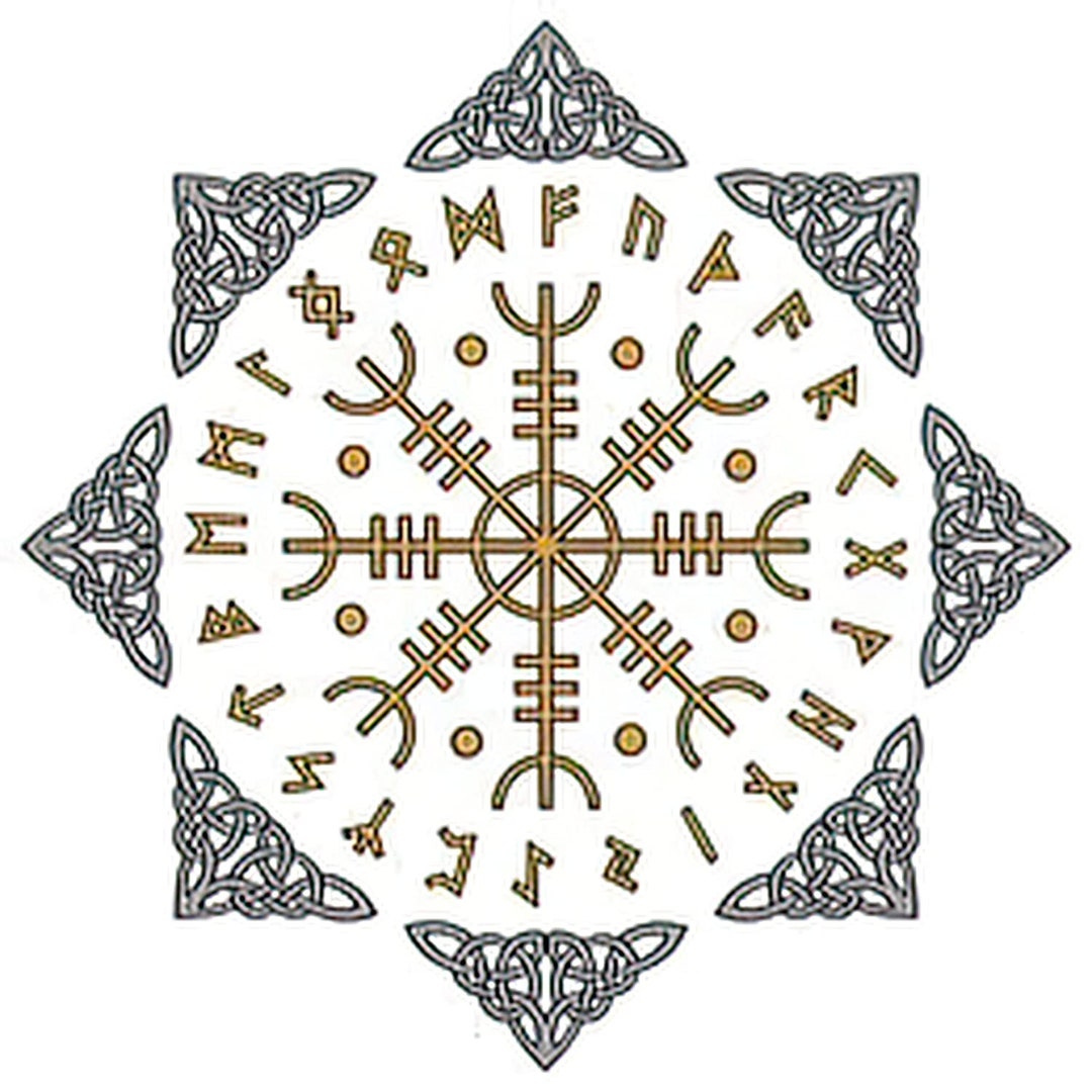 GOW Odin Viking Nordic Compass Medieval Celtic Tree of Life Wolves ...