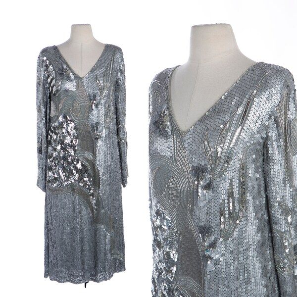Silver Sequin Linen - Etsy