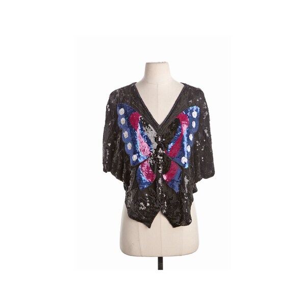 Sequin Butterfly Top - Etsy