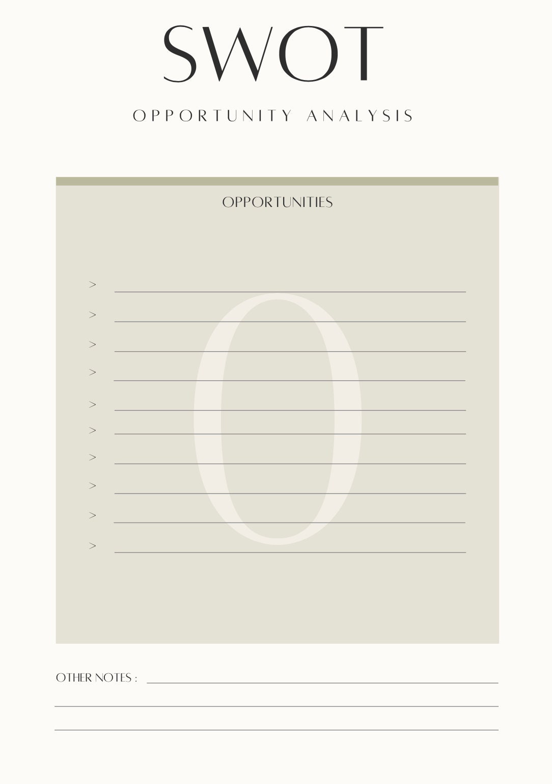 SWOT Analysis (green) - Etsy
